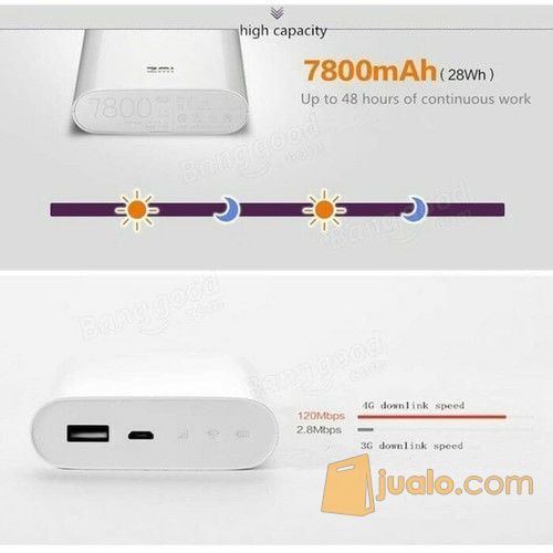 Modem Wifi MIFI Router Xiaomi ZMI MF855 + POWER BANK 7800mAh di Kota ...