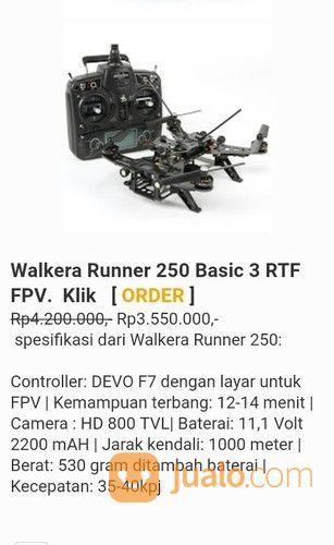 Walkera Runner 250 Basic 3 RTF FPV di Kota Yogyakarta, Yogyakarta ...
