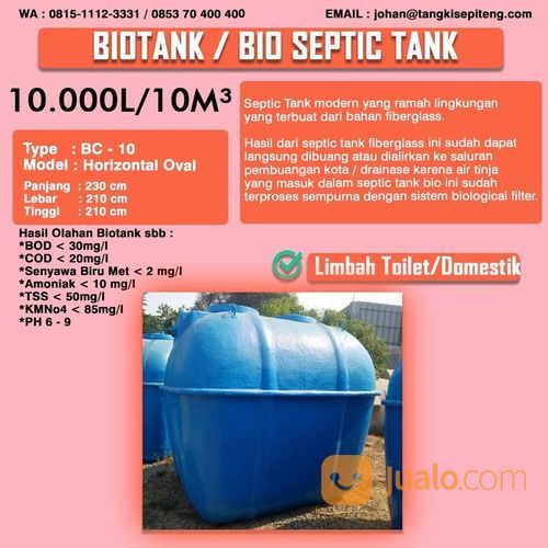 BIOTECH System Septic Tank Bio - Kapasitas 10 M3/Day 10000 Liter/Day di ...