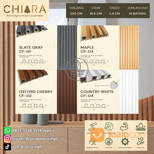 Wood Panel WPC / Wall Panel WPC / Panel Dinding Kayu / MERK CHIARA di ...